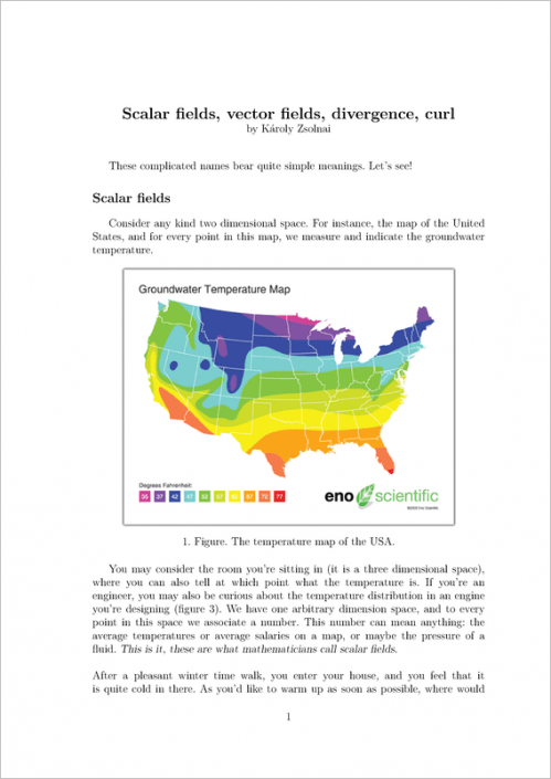 Scalar Fields Vector Fields Divergence And Curl Károly Zsolnai